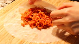 Fire Noodle Spring Rolls - LookCatchu